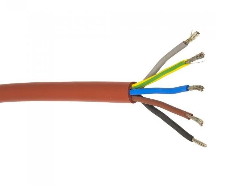 Silikonový kabel SIHF 5 x 1,5 mm / 3 m | GEOmall.cz